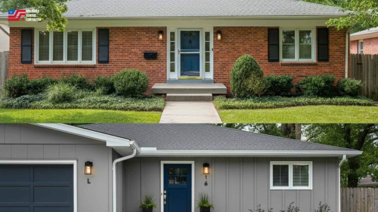 10 Stunning Before and After 1960s Ranch House Exterior Remodel ...
